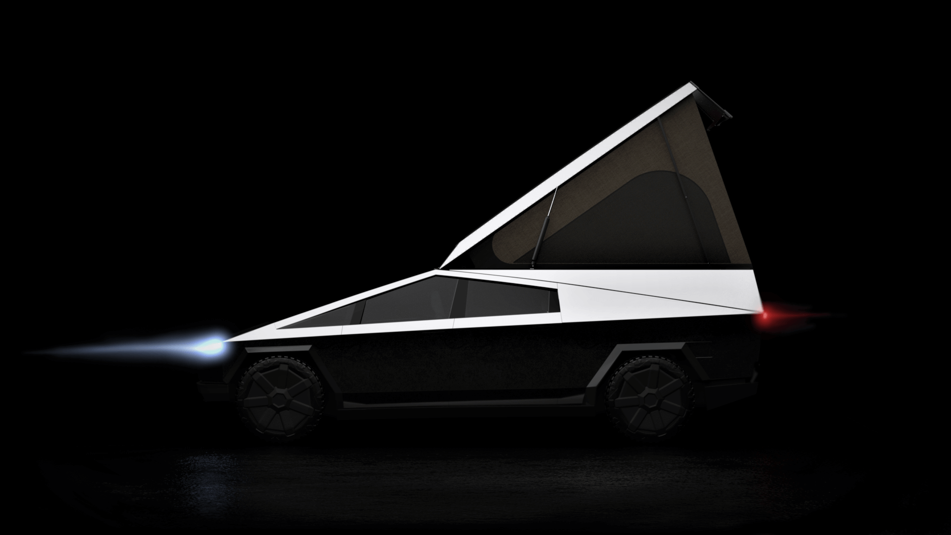 Space Campers - Camper Shells for the Tesla Cybertruck